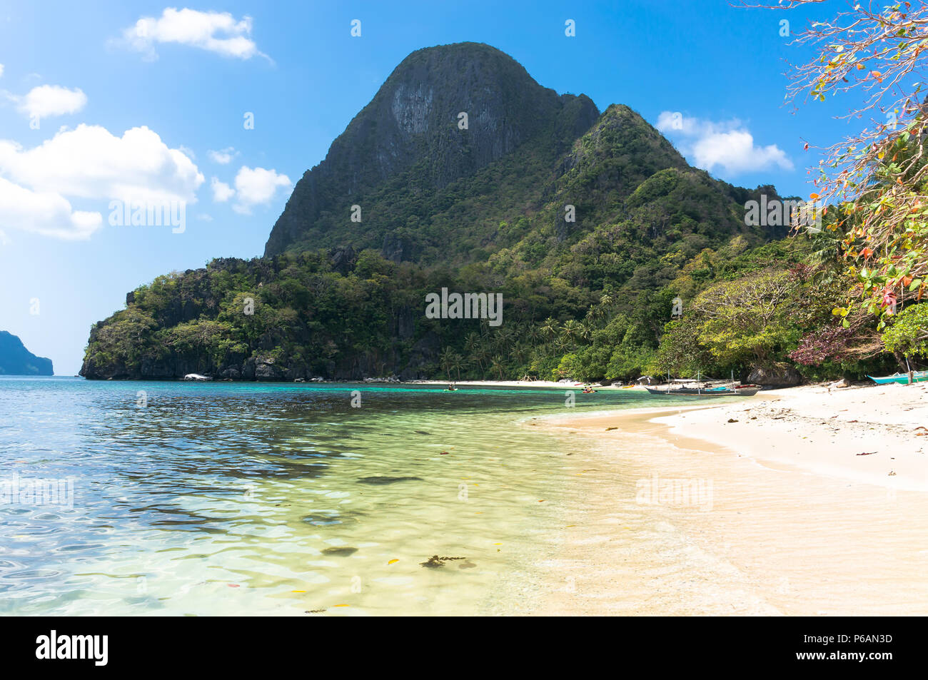 beautiful beach on a remote island in the Philippines highest mountain ...