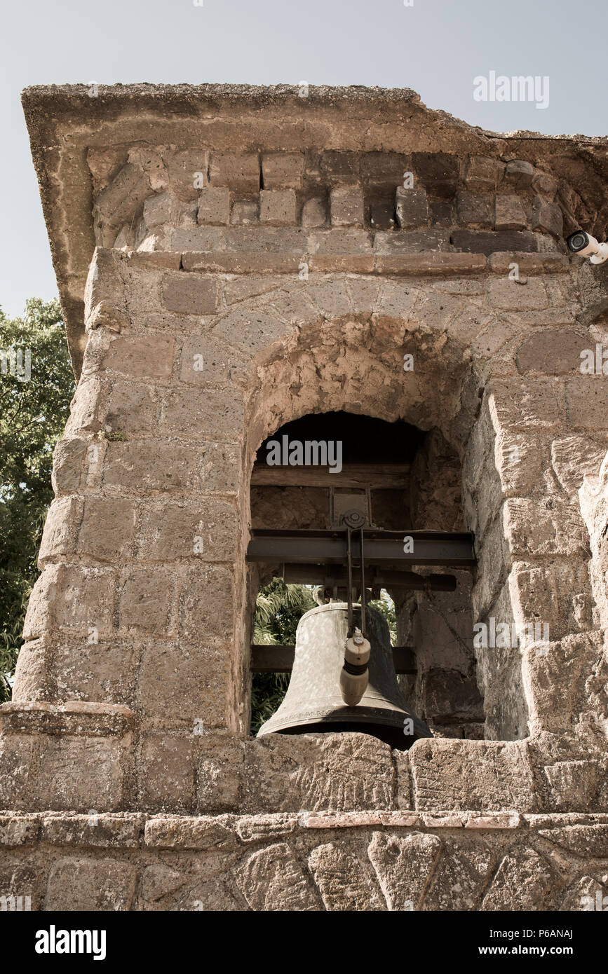 View of the bell tower and the bell Stock Photo - Alamy