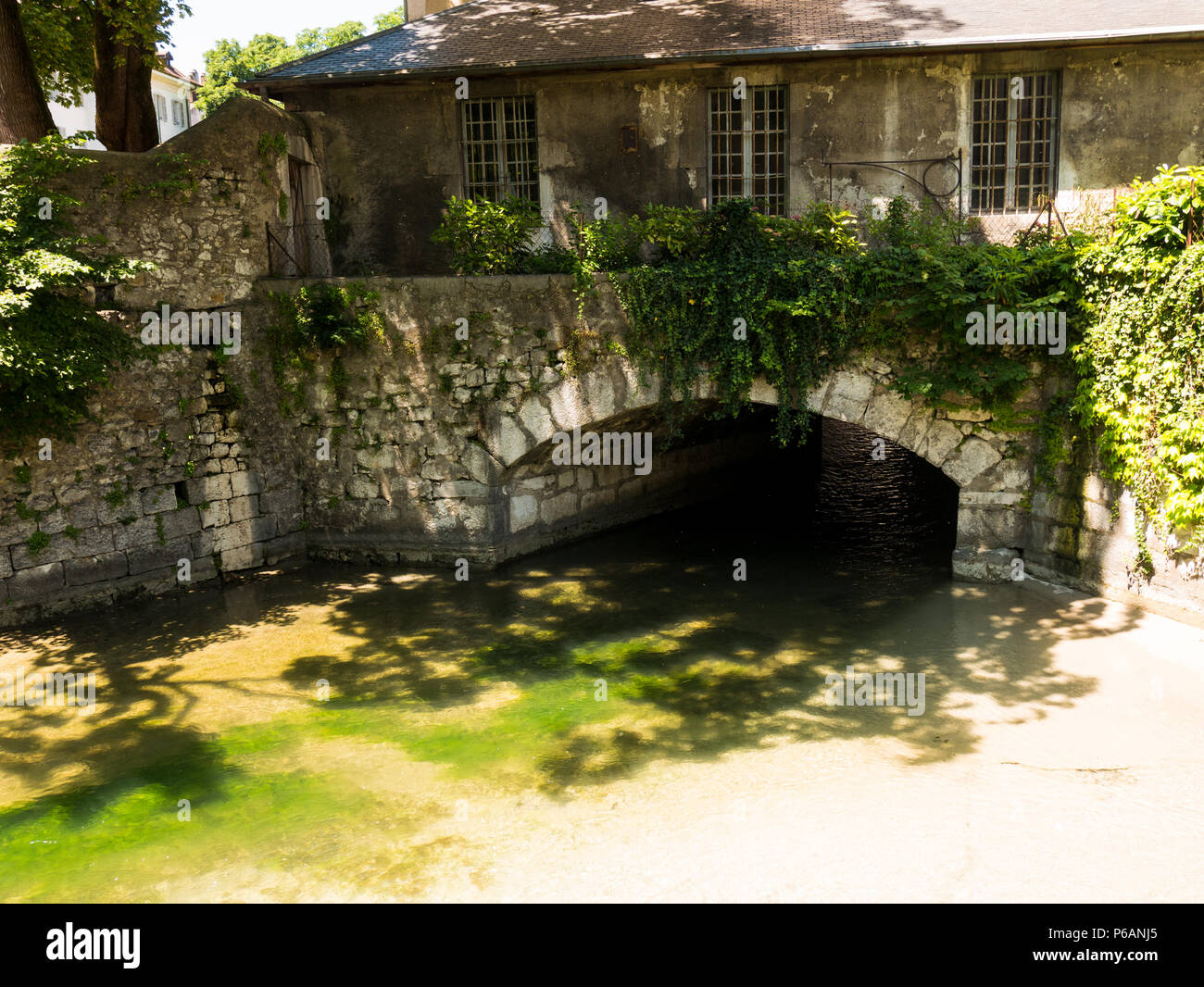 bridge on central canal in Annecy, France Stock Photo - Alamy