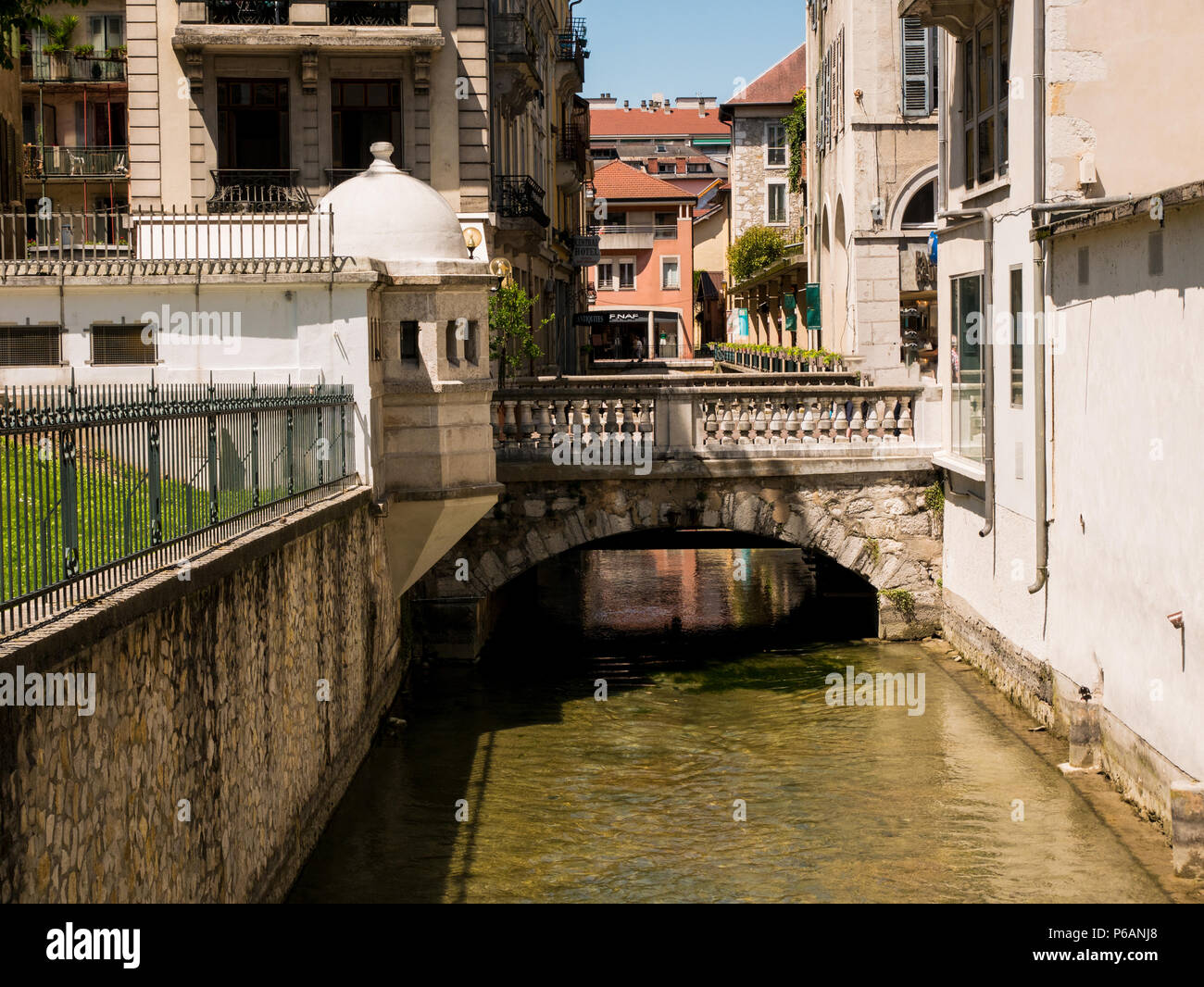 bridge on central canal in Annecy, France Stock Photo - Alamy