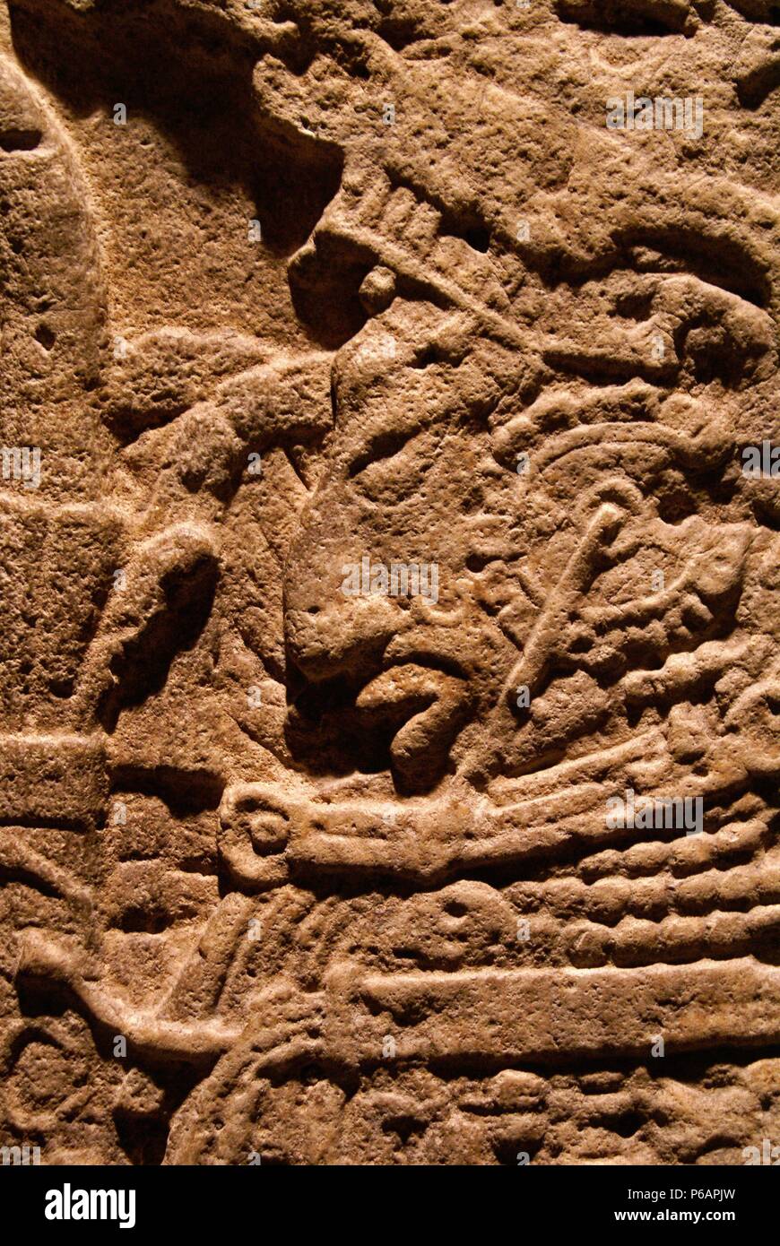 Perfil del gobernante Maya Pajaro Jaguar VI. Cultura Maya.Original de ...