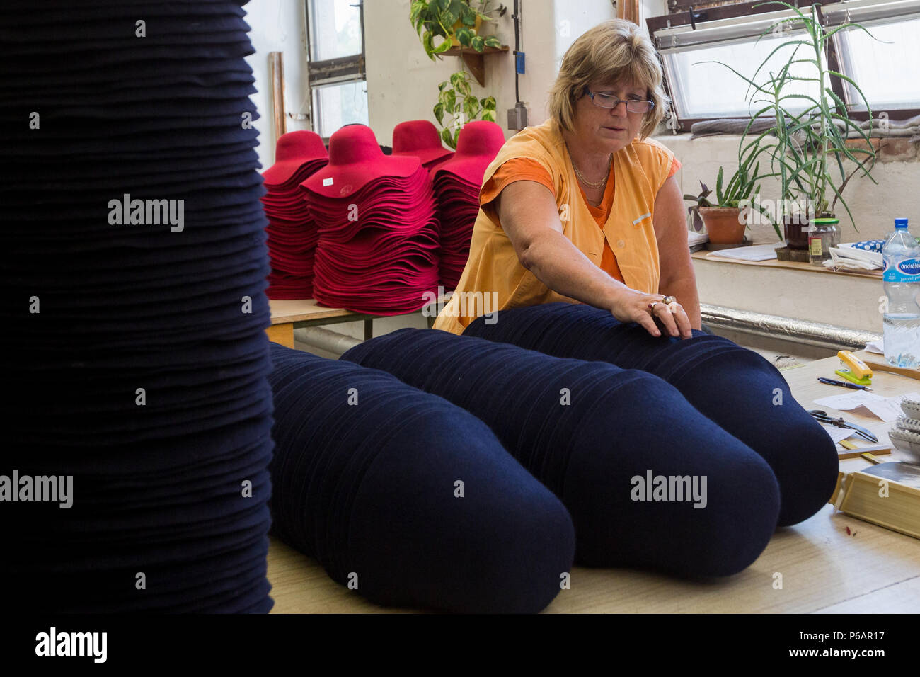 Tonak hat factory Stock Photo - Alamy