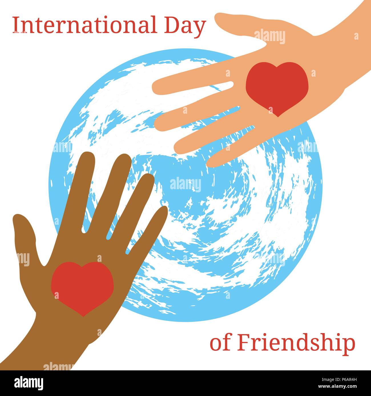 International Day of Friendship. 30 July. Concept of a peaceful holiday ...