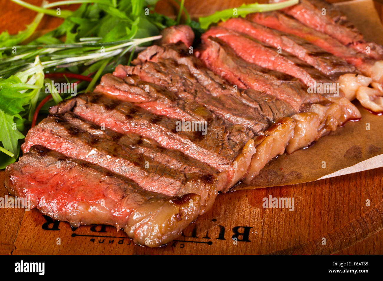 Beef steak with blood Stock Photo - Alamy
