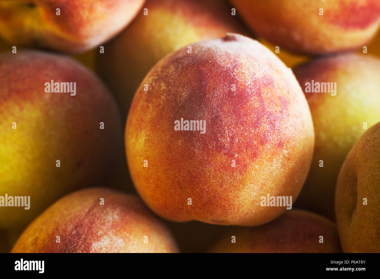 Details of tasty peach, closeup on texture and vivid colors Stock Photo ...