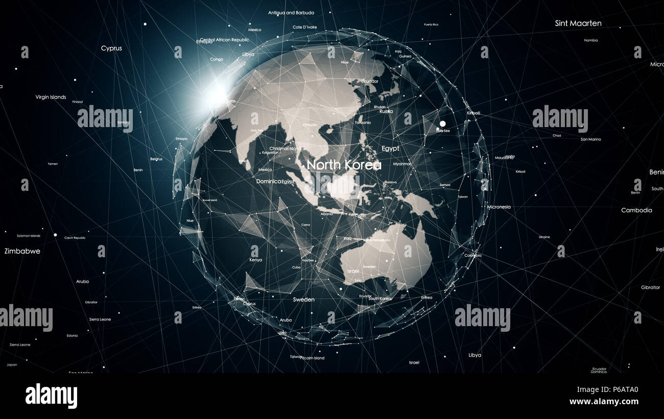 Global network connections. connecting countries around the world ...