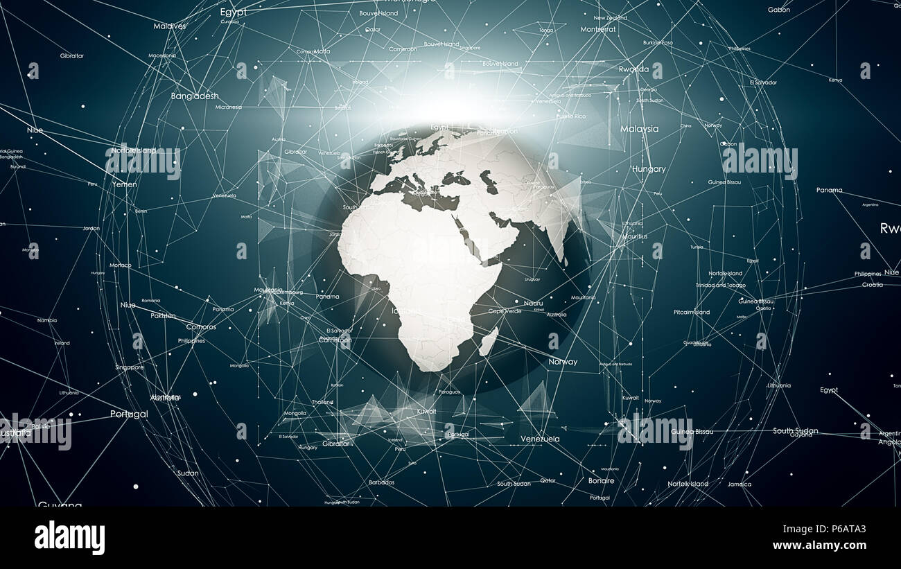 Global network connections. connecting countries around the world ...