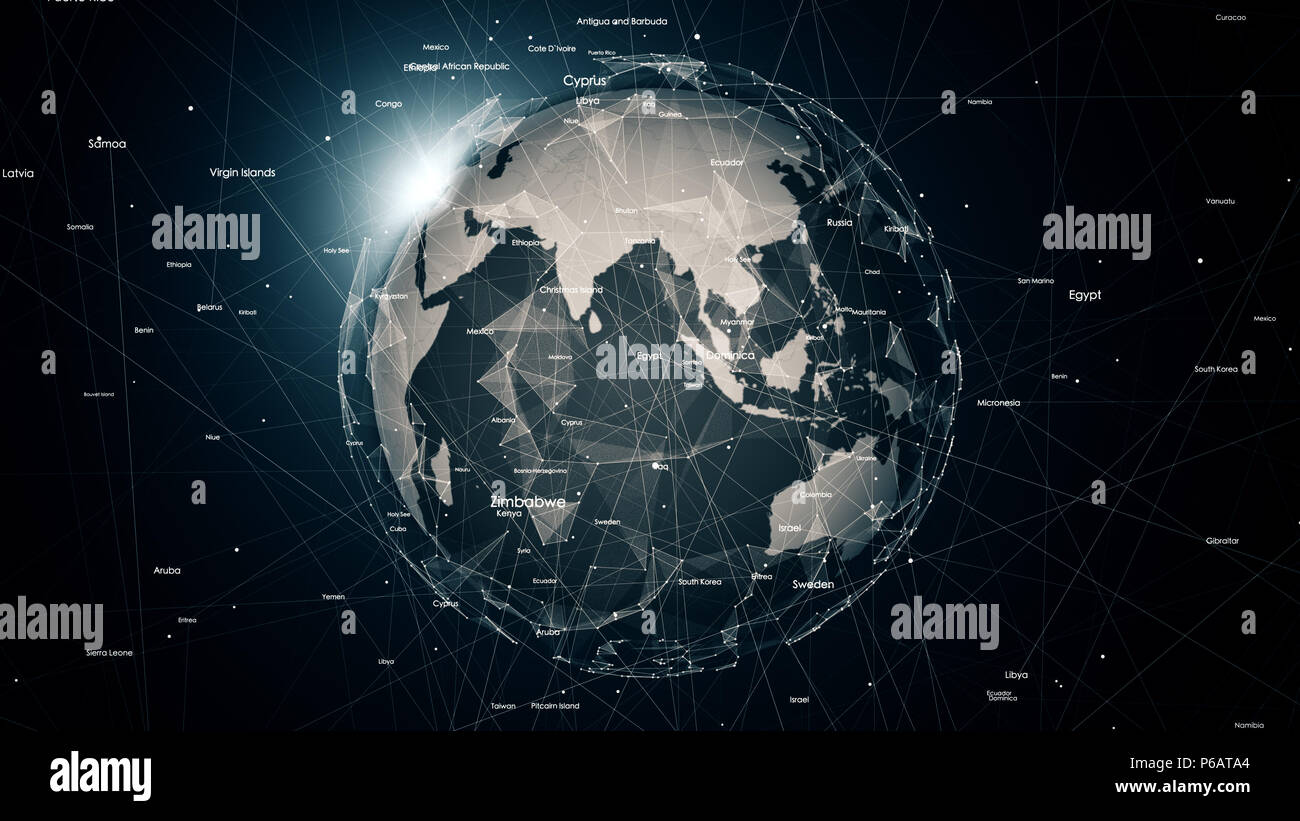 Global network connections. connecting countries around the world ...