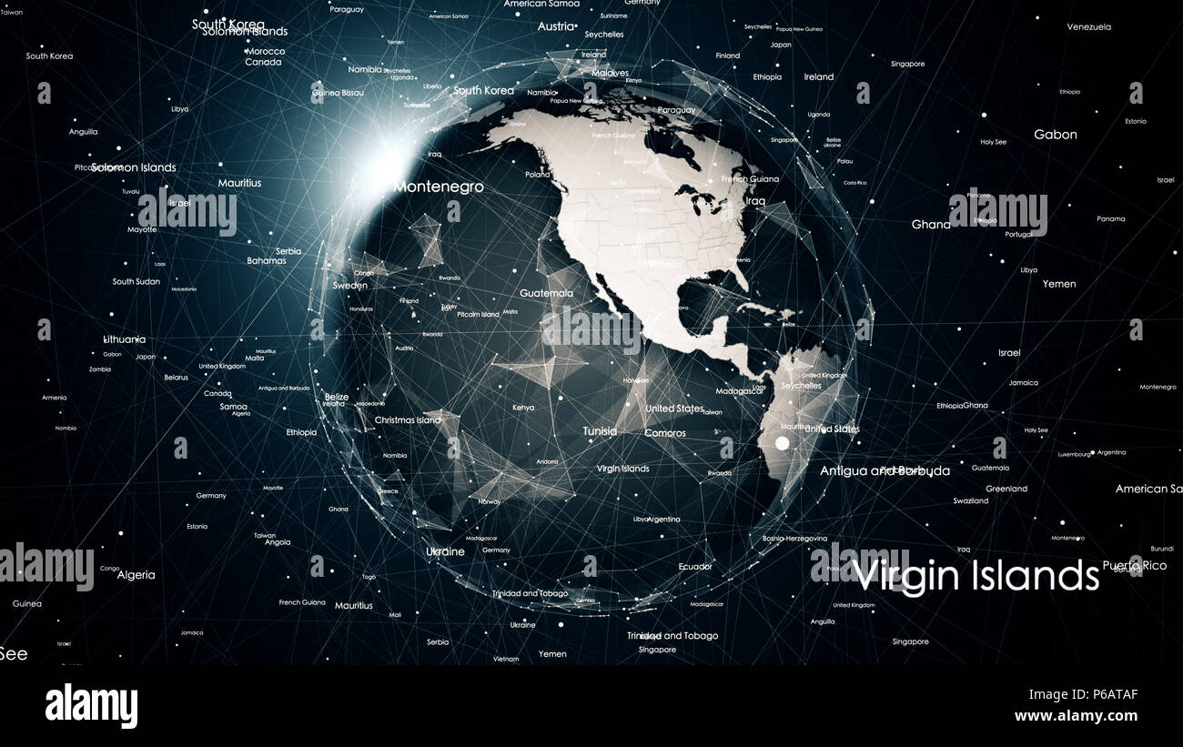 Global network connections. connecting countries around the world ...