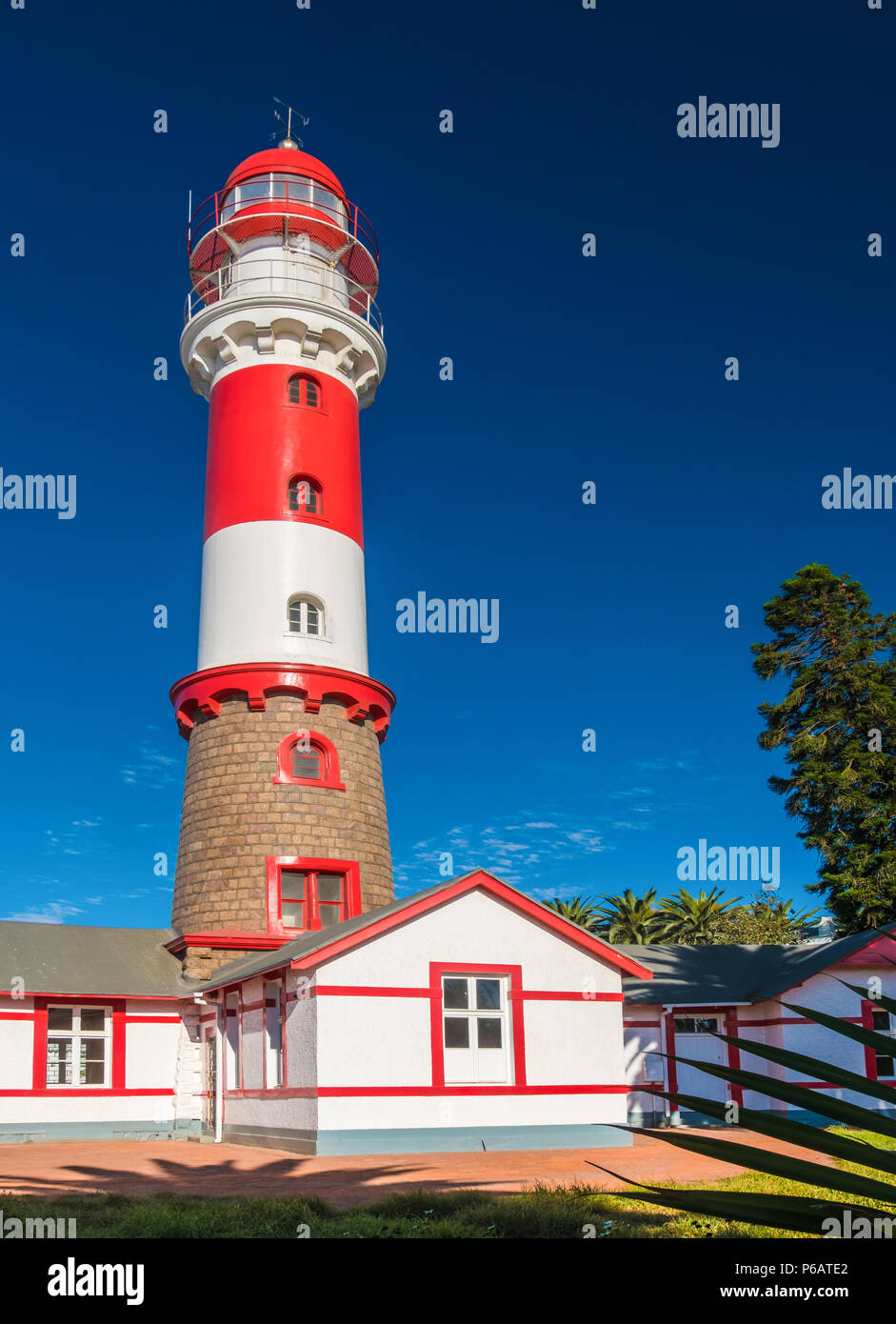 Colonial-era lighthouse in Swakopmund (Mouth of the Swakop), at the ...