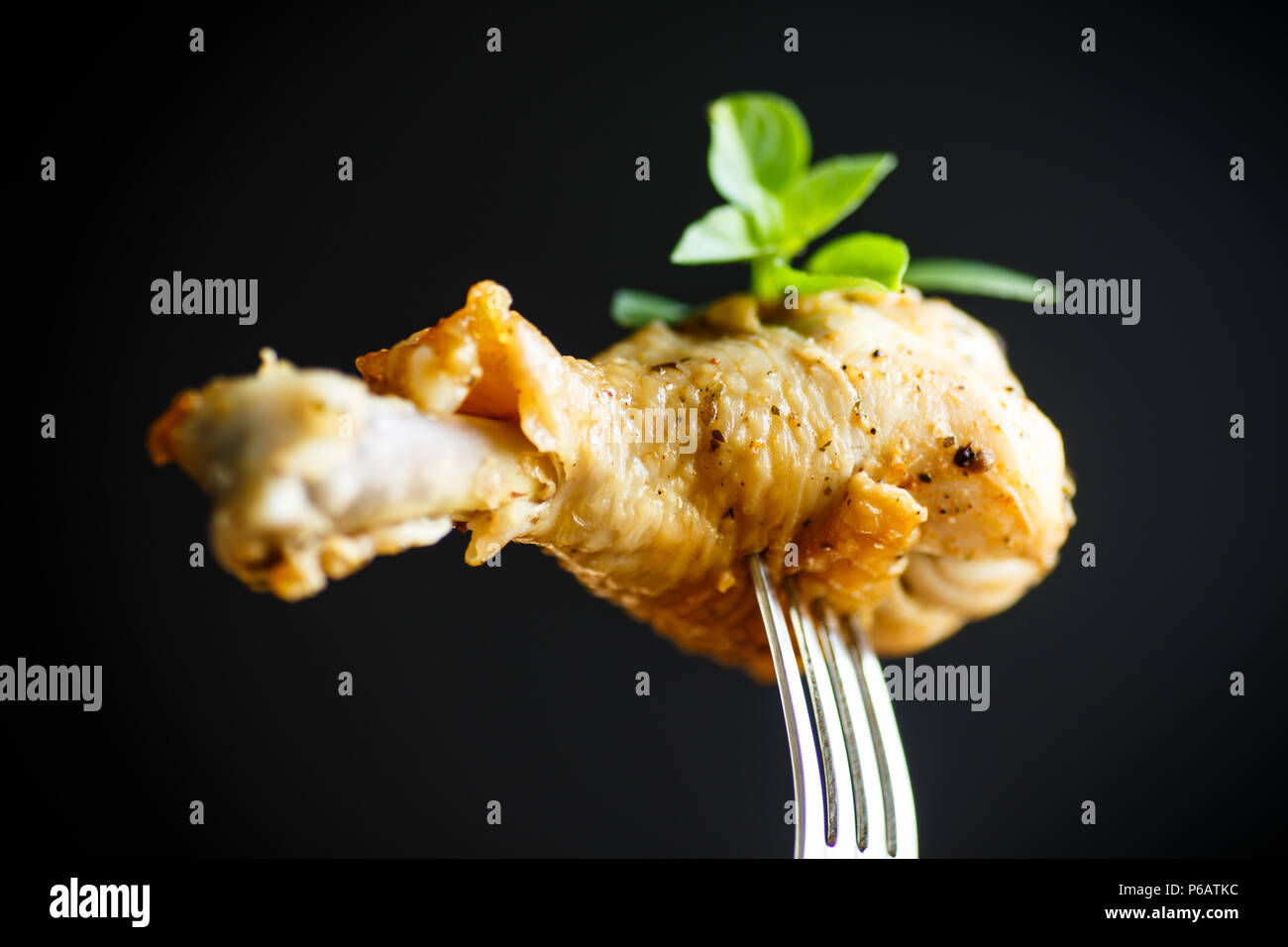 roast chicken leg Stock Photo - Alamy