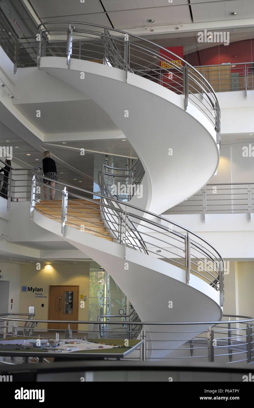 Spiral Staircase in modern office building Stock Photo - Alamy