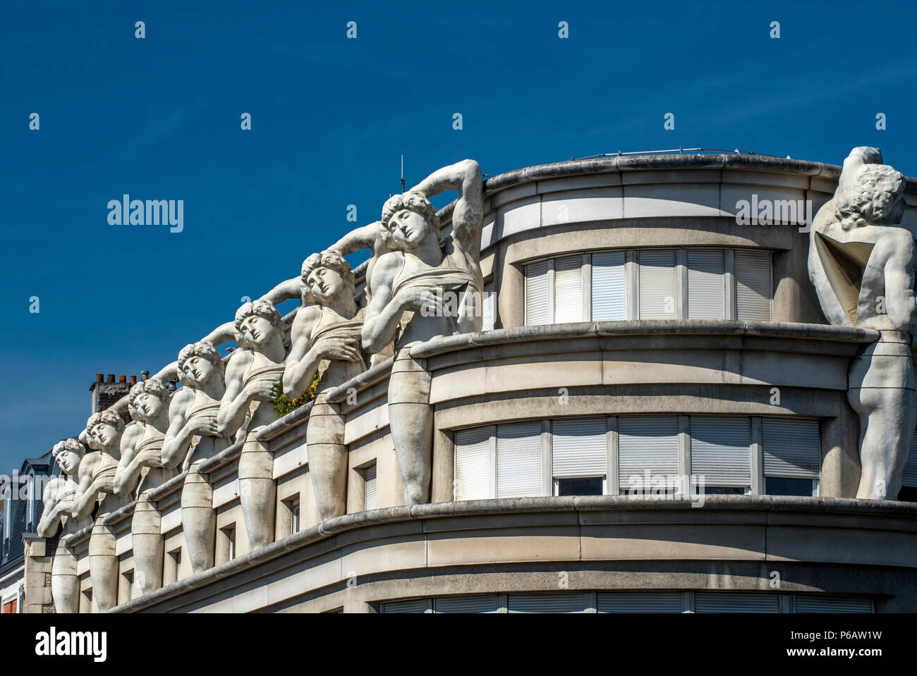 France, Paris 12th district, Baroque building with the reproduction of ...
