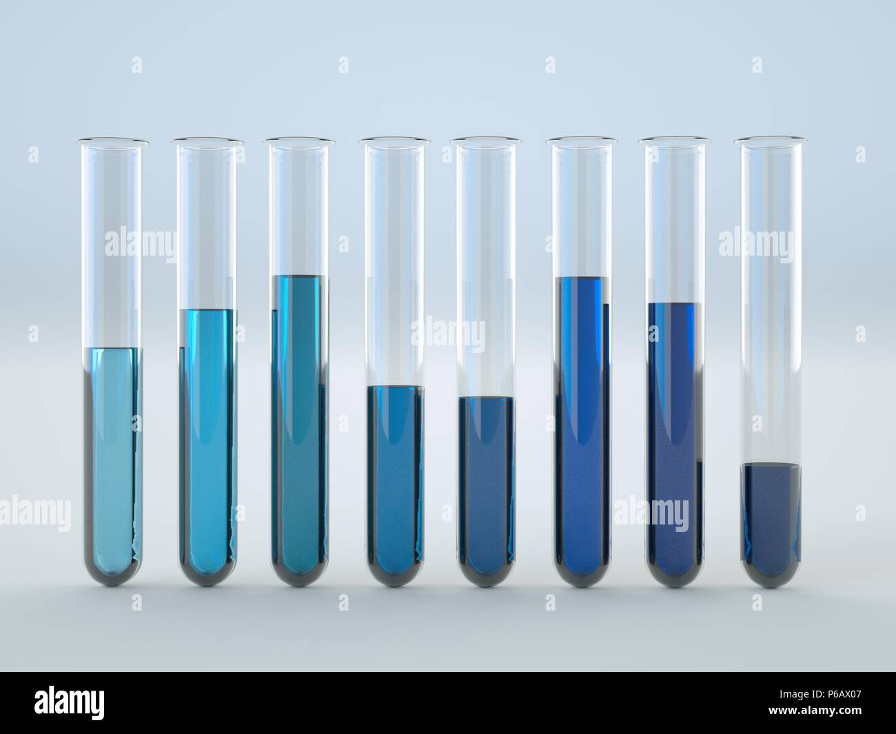 Colored liquids in test tubes on white background Stock Photo - Alamy