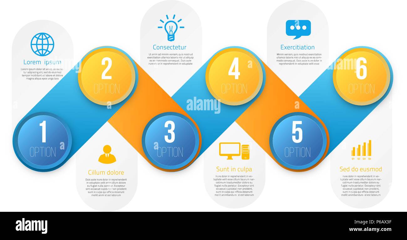 6 step infographics Cut Out Stock Images & Pictures - Alamy