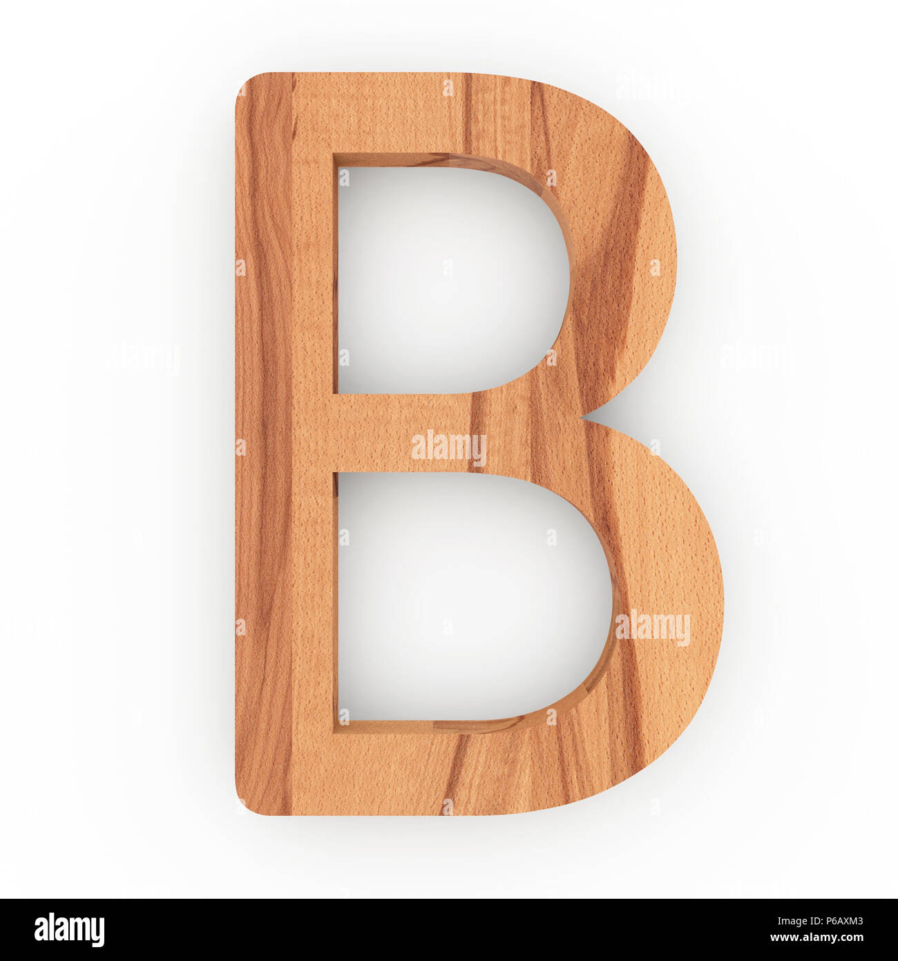 Wooden letter B isolated on white background Stock Photo - Alamy