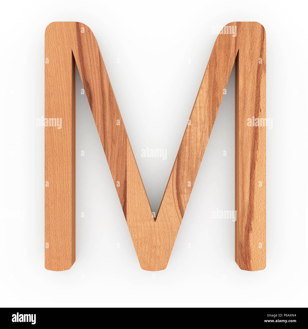 Wooden letter M isolated on white background Stock Photo - Alamy