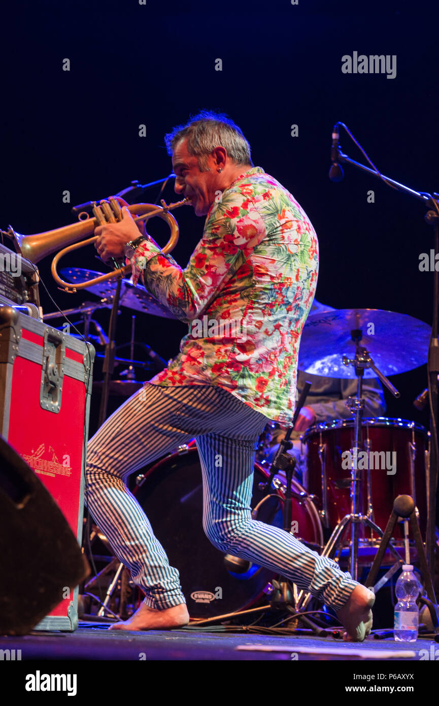 Rome, Italy. 27th June, 2018. The Italian jazz trumpet player performed ...