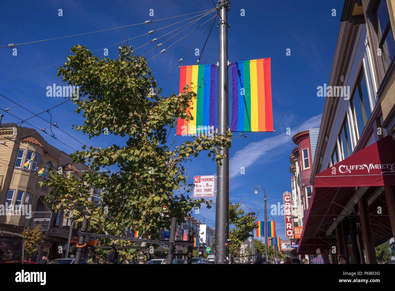 Rainbow flags castro san francisco hi-res stock photography and images ...