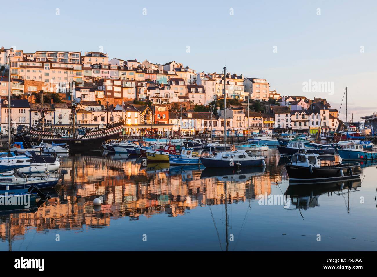 England, Devon, Brixham, Brixham Harbour Stock Photo - Alamy