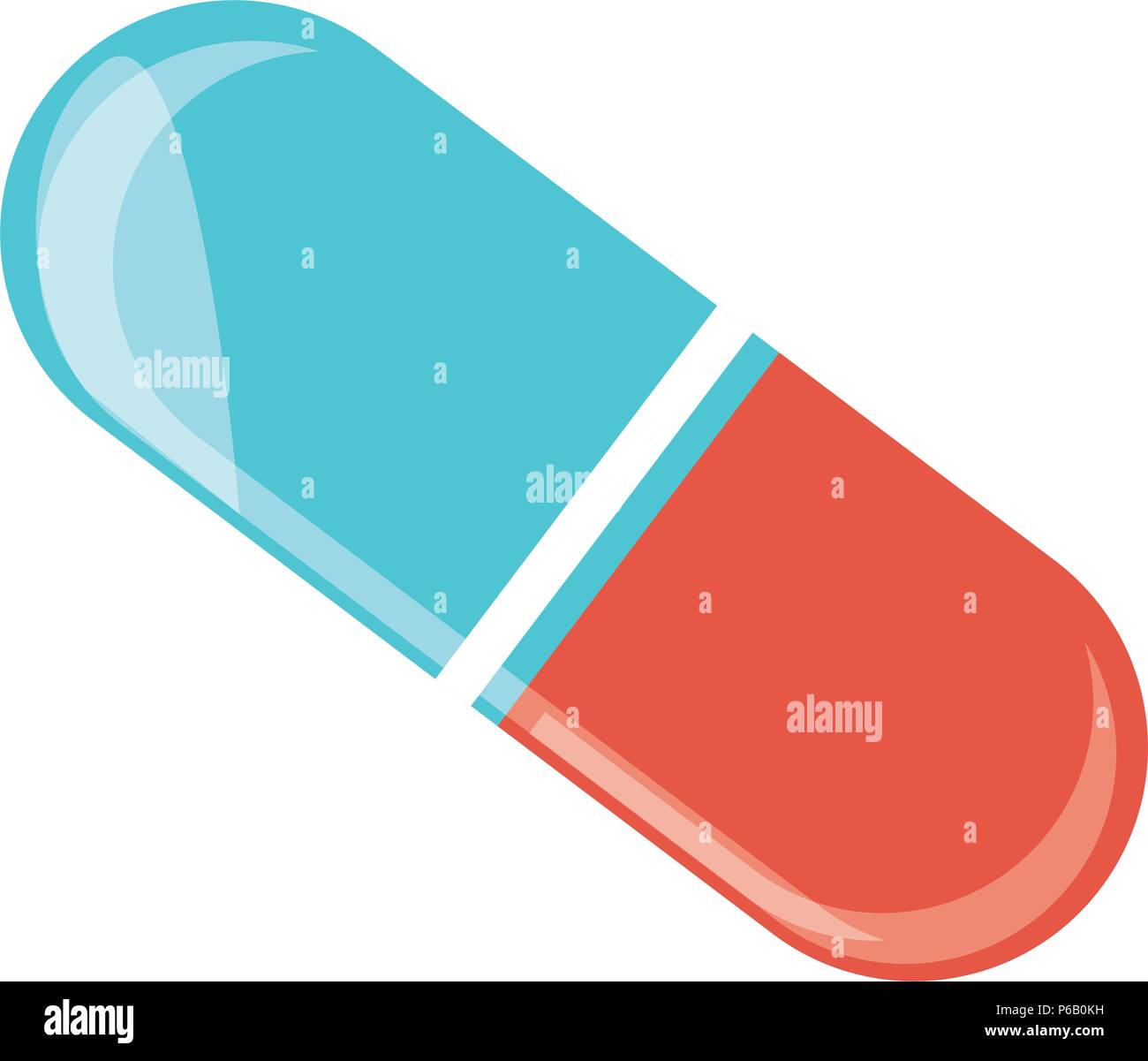 pill capsule icon over white background, vector illustration Stock ...