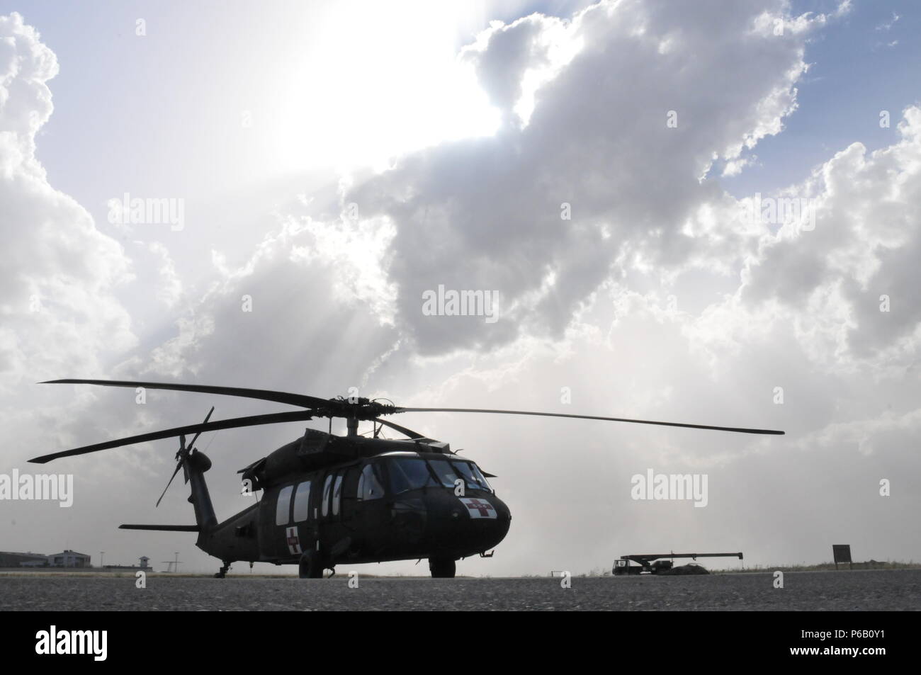 A UH-60 with prepped for flight with Medevac Company F 2nd 238th ...