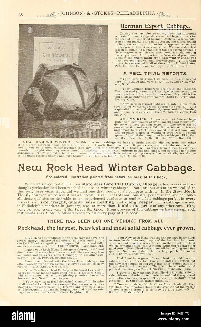 1894 garden and farm 1891 manual (Page 38) BHL42606080 Stock Photo - Alamy
