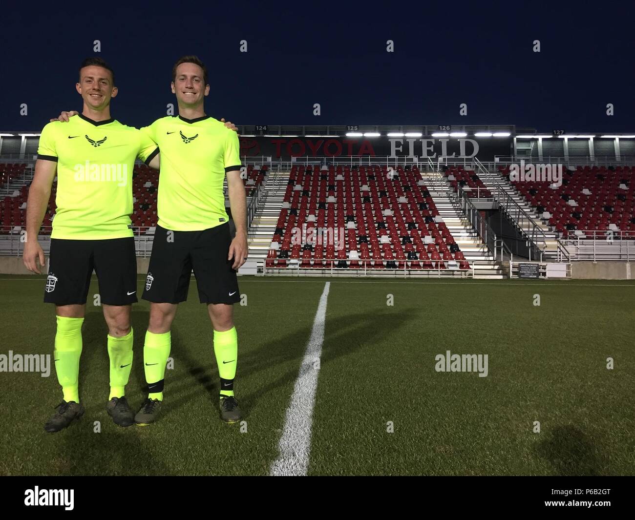 U.S. Air Force 1st Lt. Micah Cummins, right, 100th Air Refueling Wing ...
