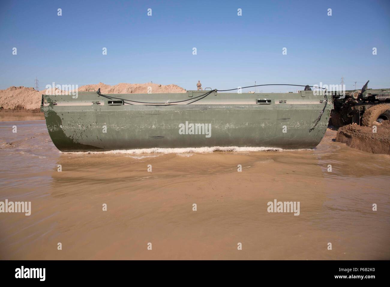 U.S. Army engineers assigned to the 502nd Multi-Role Bridge Company ...