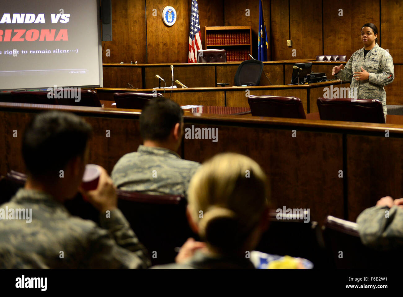 U.S. Air Force Lt. Col. Tammie Sledge, 20th Fighter Wing staff judge ...