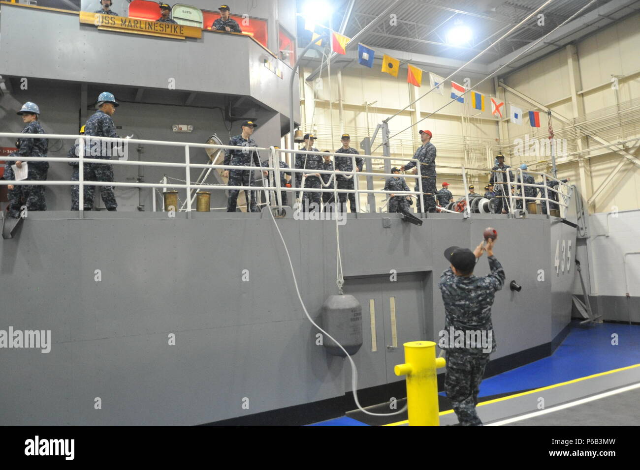 161005-N-SL853-006 GREAT LAKES, Ill. (Oct. 5, 2016) A recruit catches a ...