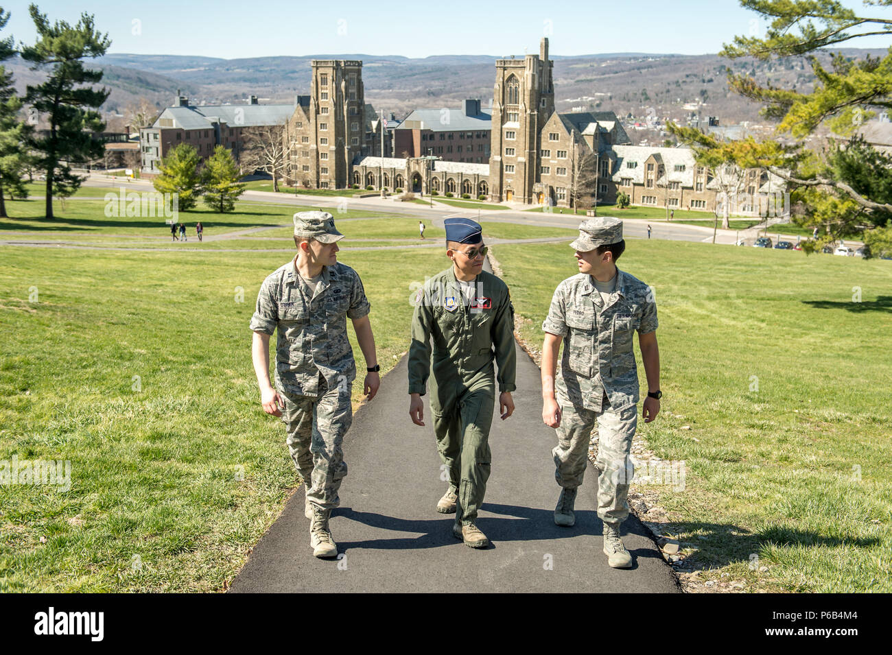Capt. Kevin W. O'Brien, left, Operations Flight Commander of AFROTC ...