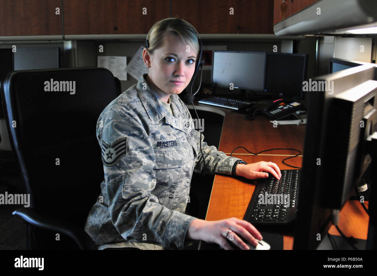 Air Force Staff Sgt. Jennifer Masters, an intelligence specialist with ...