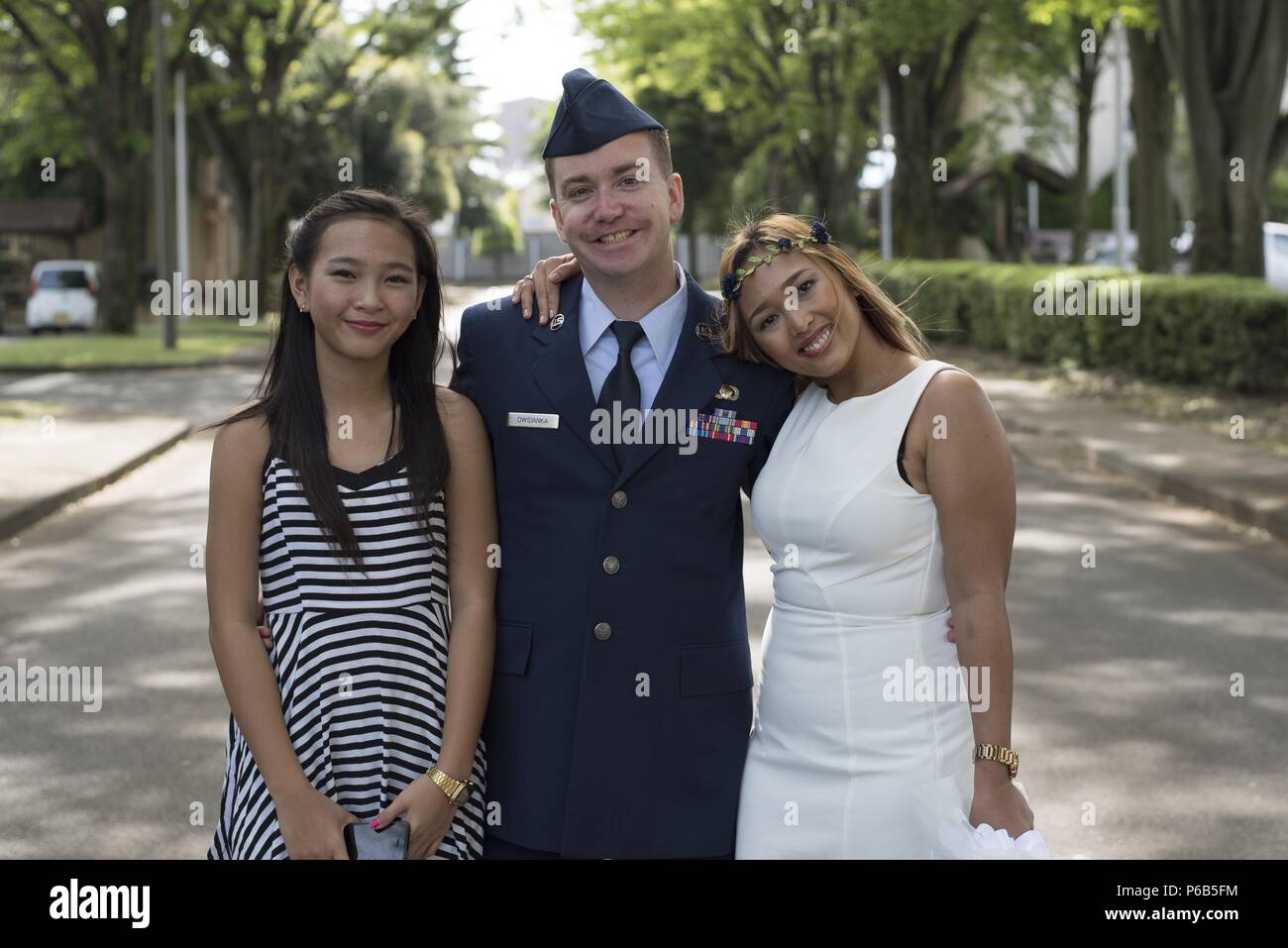 Joheart (right), Toni (left) and Senior Airman David Owsianka (center ...