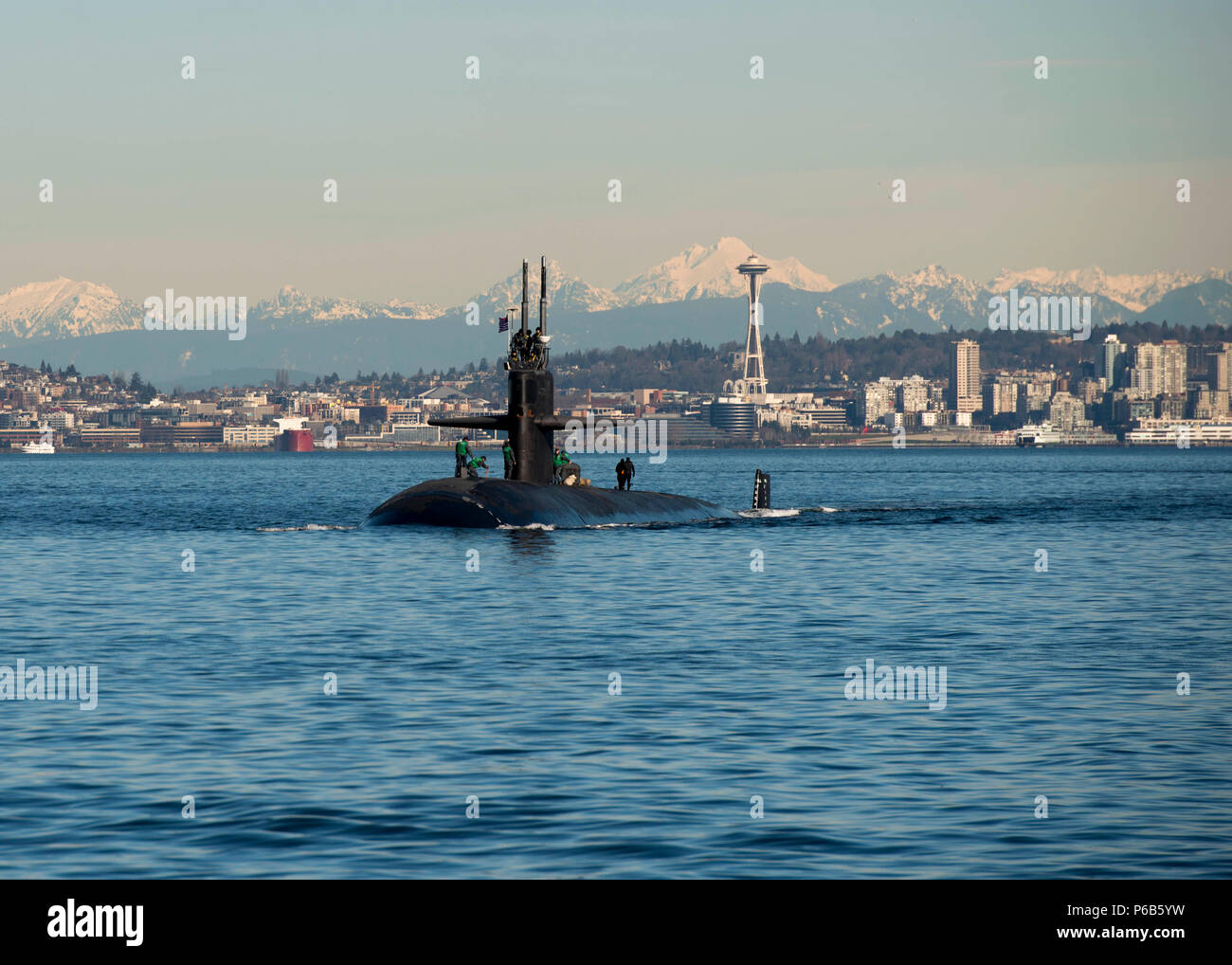 The Los Angeles-class nuclear-powered fast-attack submarine USS Olympia ...