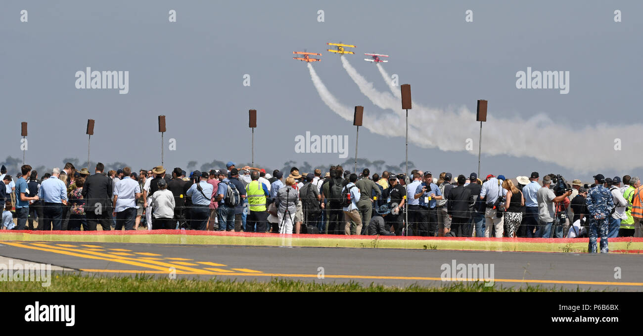 Geelong, AUSTRALIA – Aircraft perform aerial maneuvers and impresses ...