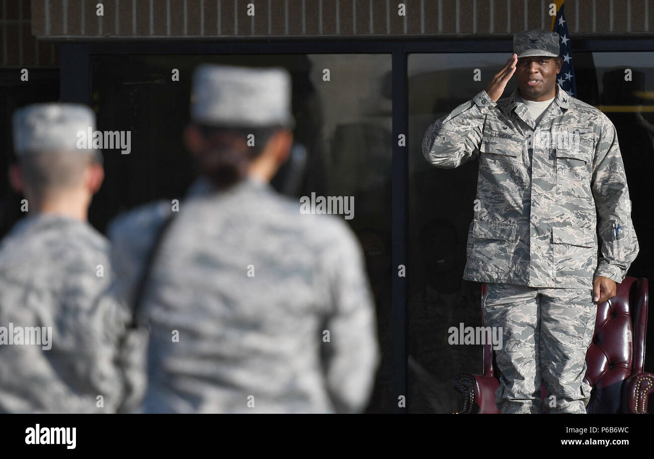 Col. Leo Lawson, Jr., 81st Training Group commander, grants permission ...
