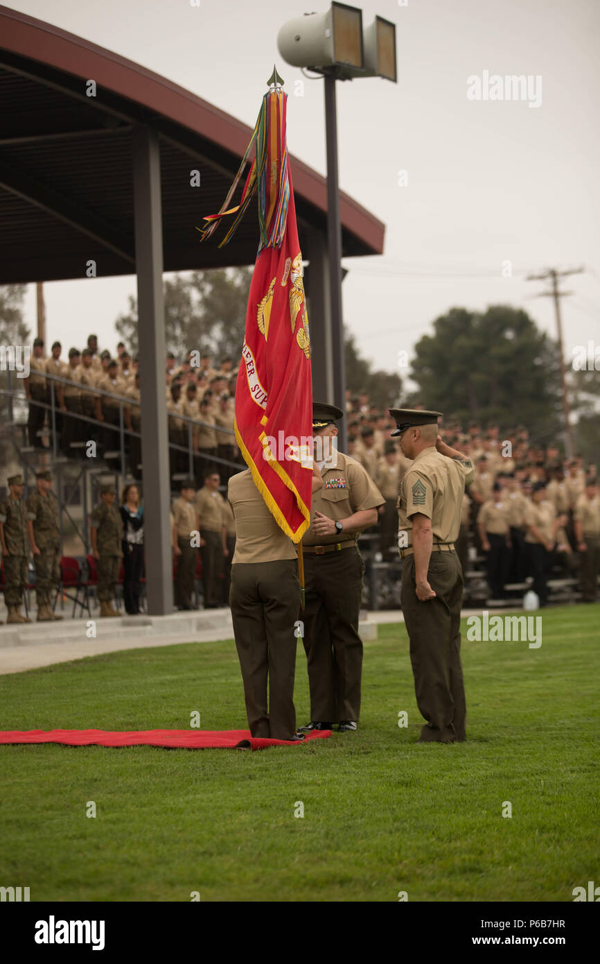 U.S. Marine Lt. Col. Jennifer Nash, the off-going commanding officer ...