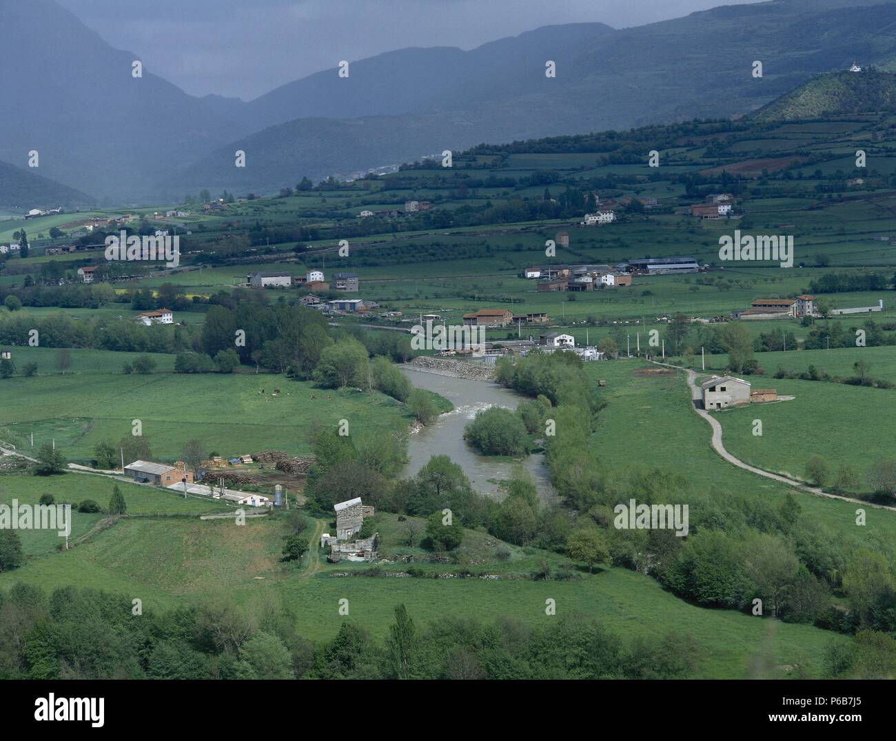 Spain. Catalonia. Segre River. Province of Lleida. View Stock Photo - Alamy