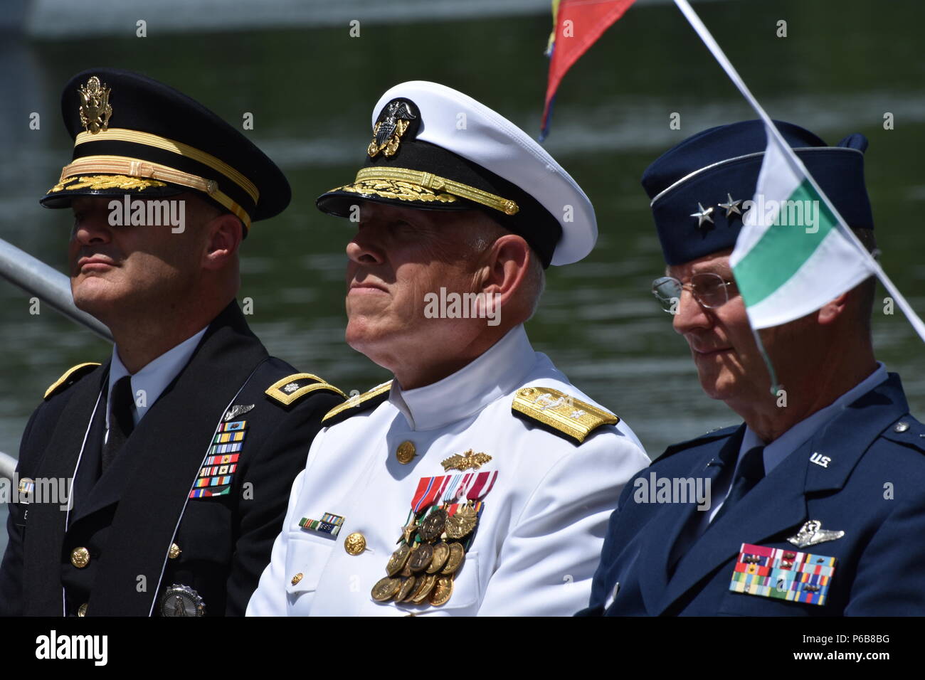 The official party of the N.Y. Naval Militia Change of Command ceremony ...