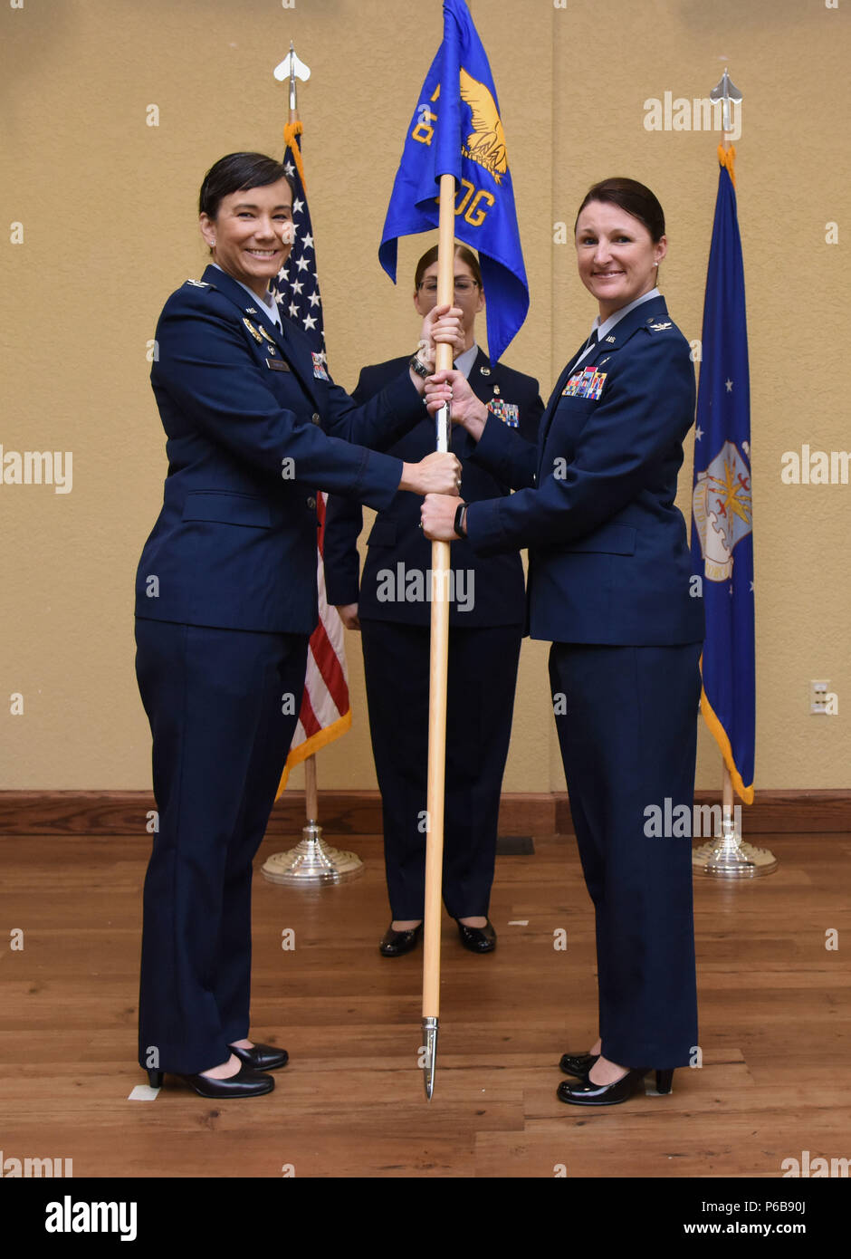 U.S. Air Force Col. Debra Lovette, 81st Training Wing commander, passes ...