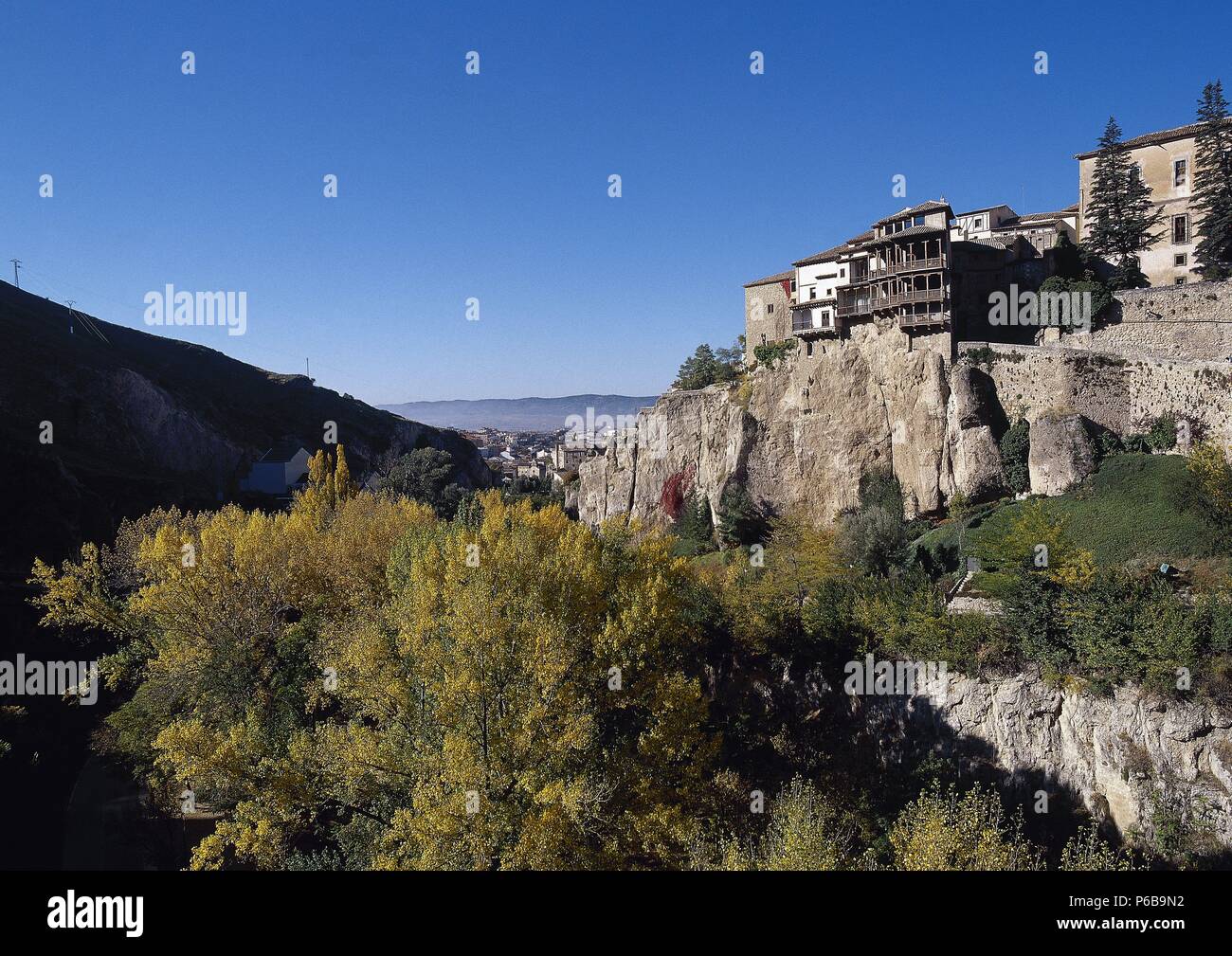 Spain. Cuenca. Hanging Houses in the Huecar Gorge Stock Photo - Alamy