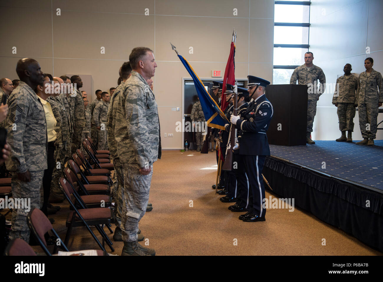 The Incirlik Honor Guard presents the colors during the 39th Security ...