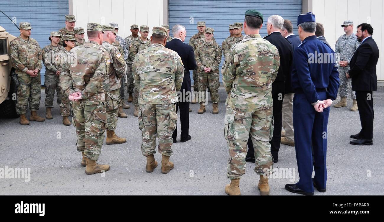Secretary of Defense James Mattis visited Fort Greely where he received ...