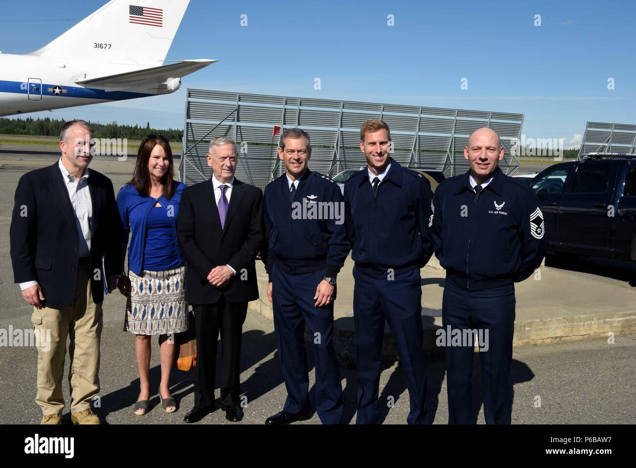 Alaska Senator Dan Sullivan, Leslie Hadukavich, Secretary of Defense ...