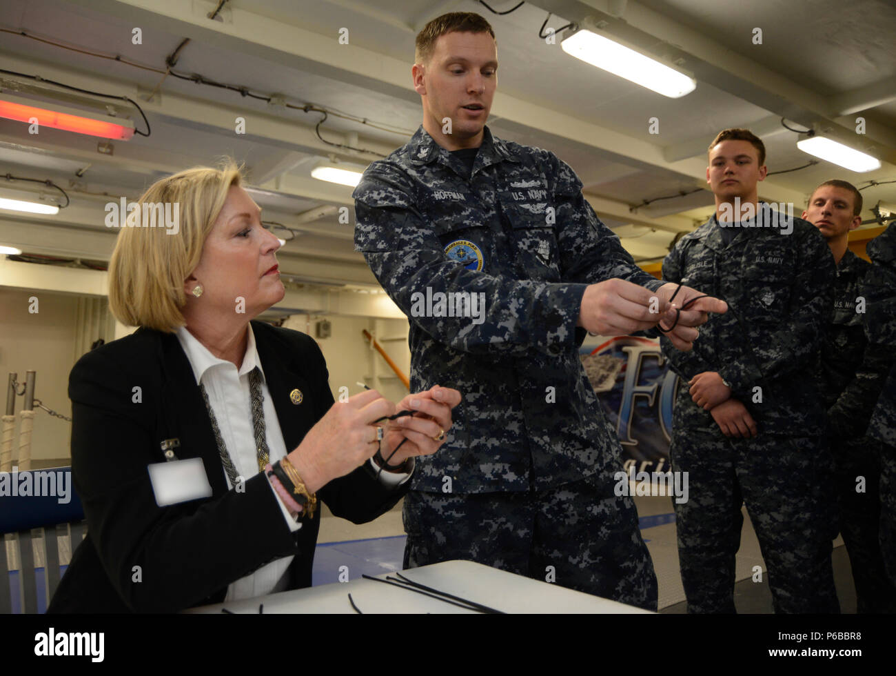 NEWPORT NEWS, Va. (Apr. 7, 2016) -- Boatswain's Mate 1st Class Derek ...