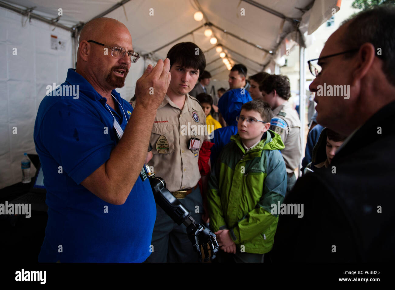 Johnny Matheny, a one arm amputee and test subject with Johns Hopkins ...