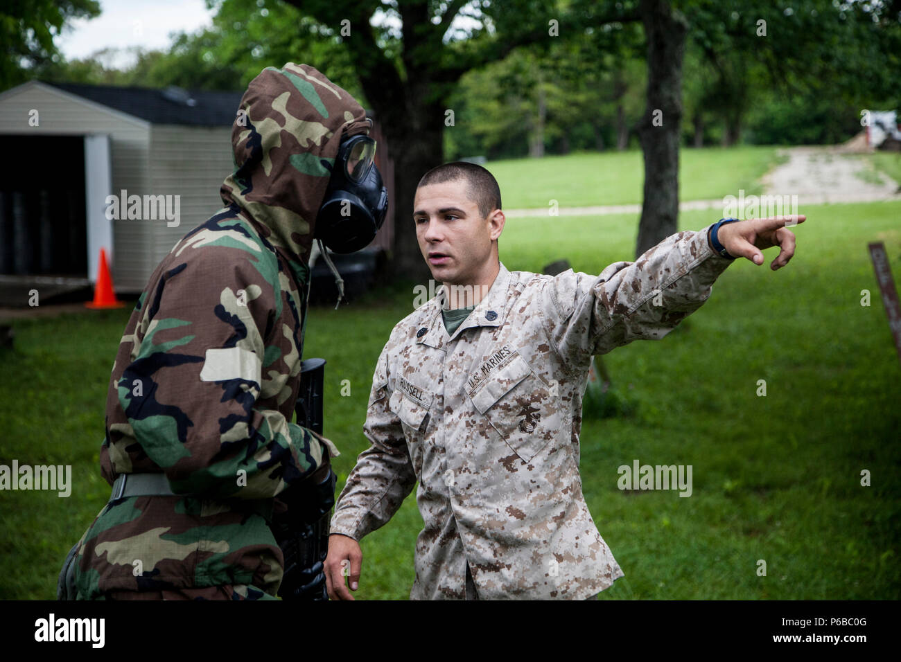 A U.S. Marine assigned to Chemical Biological Radiological and Nuclear ...