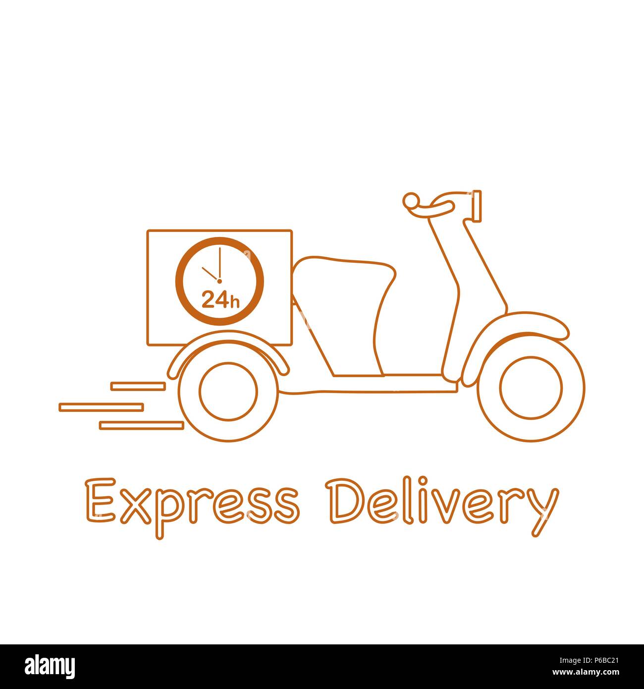 Delivery motorbike. Fast and convenient shipping. Free delivery Stock ...