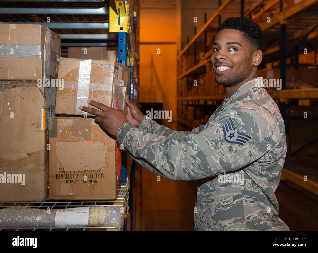Staff Sgt. Christopher Wood, an Aircraft Parts Store (APS) supervisor ...